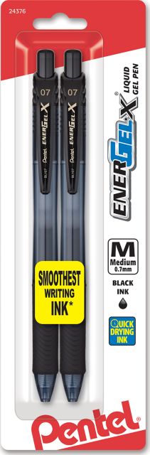 PEN ENERGELX 2PK MD BLK MTLTIP | Pentel | Southwest Virginia Community ...